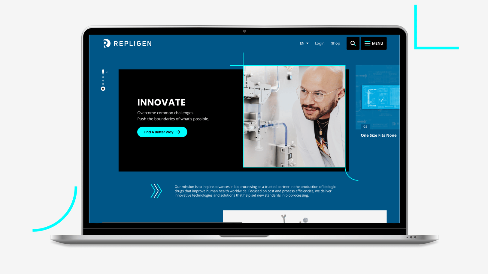 Updated website enhances marketing capabilities for life sciences company