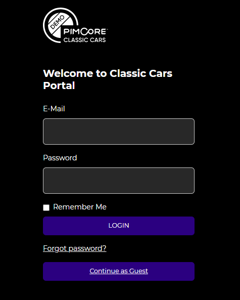 Pimcore Experience Portals now feature Guest Logins